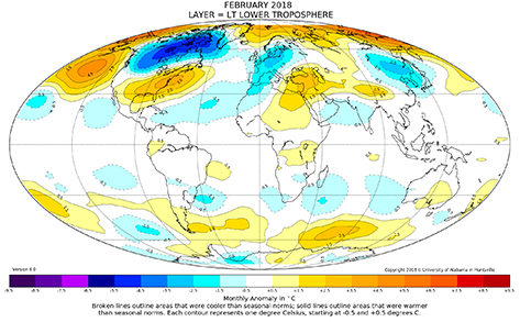 Global Temperature Report :: The University of Alabama in Huntsville